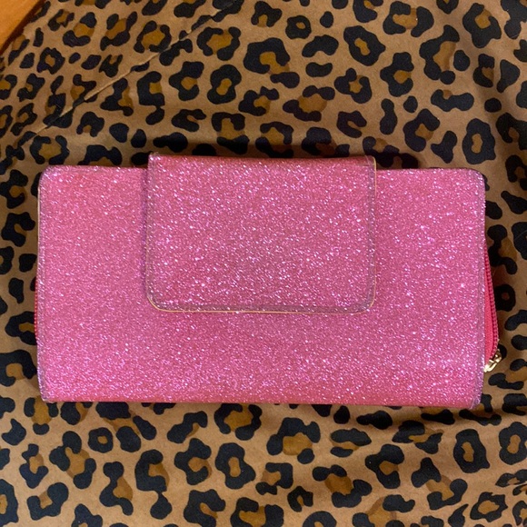 Accessories | Hot Pink Glitter Wallet | Poshmark